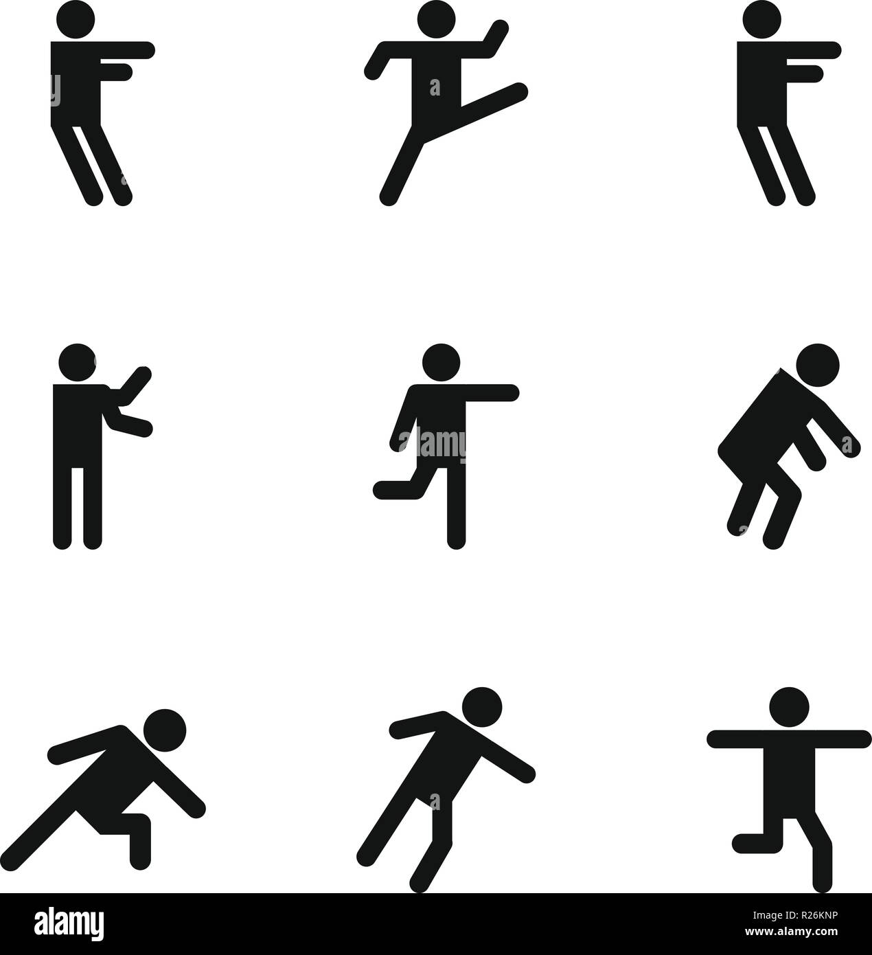 Motion icons set. Simple set of 9 motion vector icons for web isolated ...