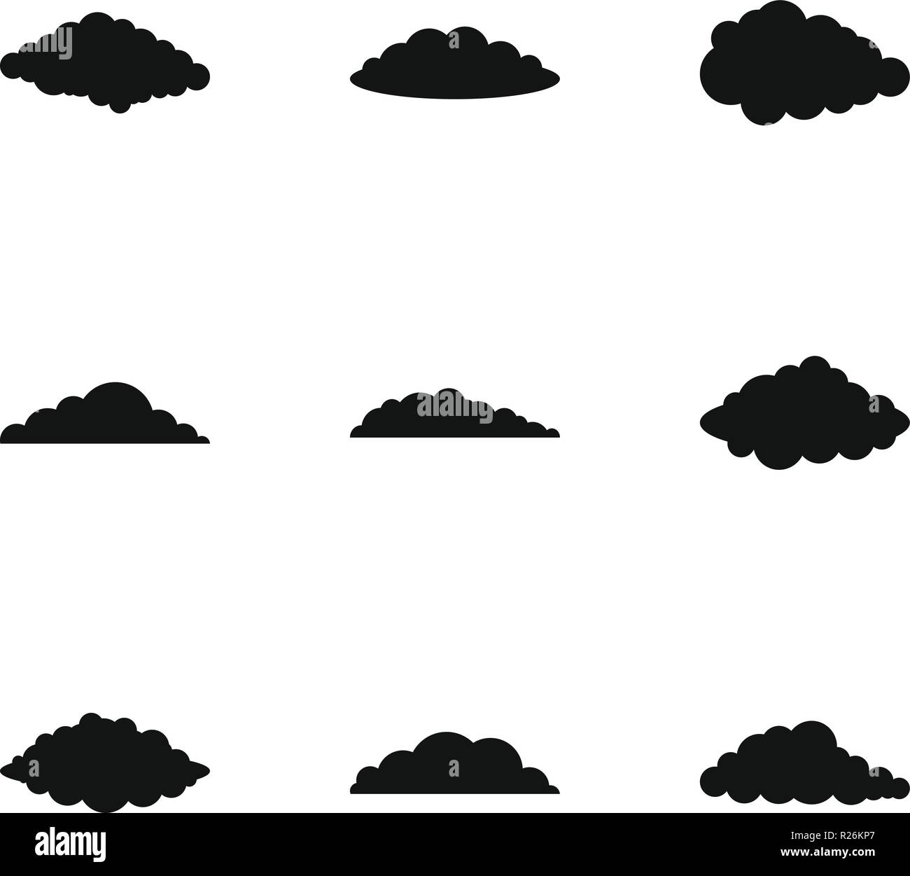 Swarm icons set. Simple set of 9 swarm vector icons for web isolated on ...