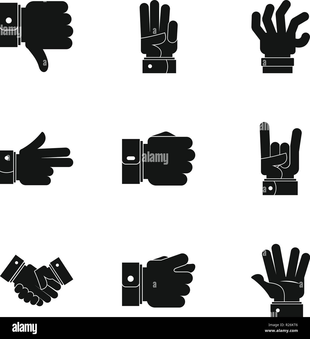 Motion icons set. Simple set of 9 motion vector icons for web isolated ...