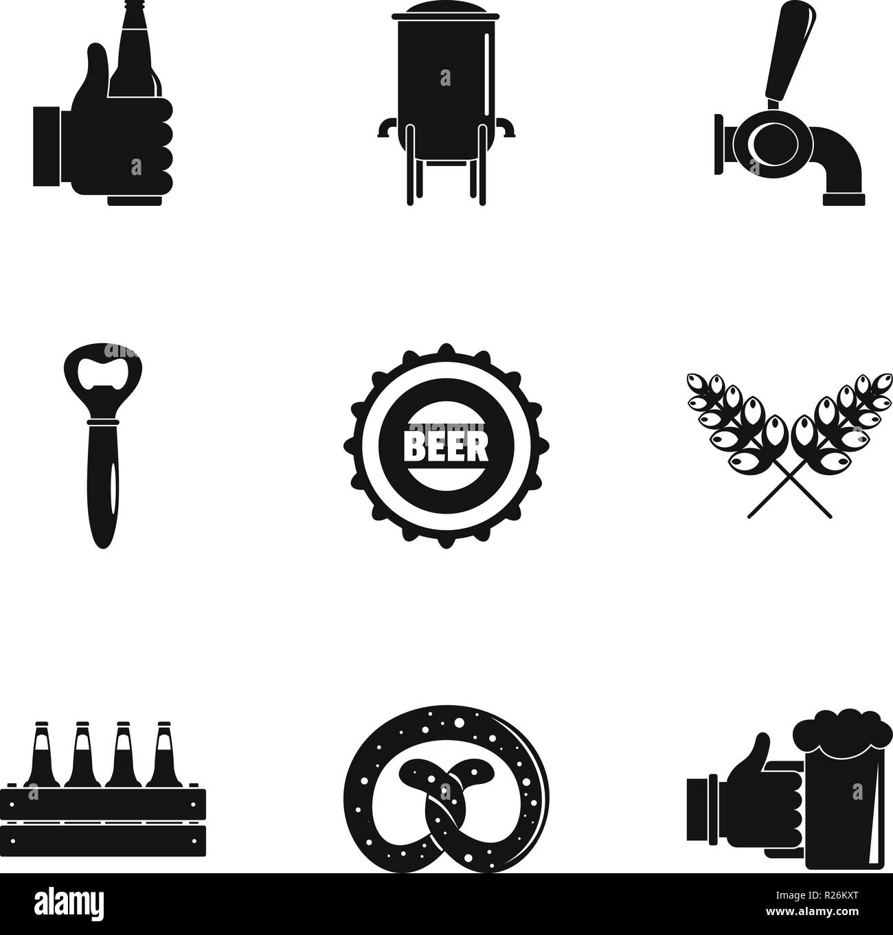 Light meal icons set. Simple set of 9 light meal vector icons for web ...