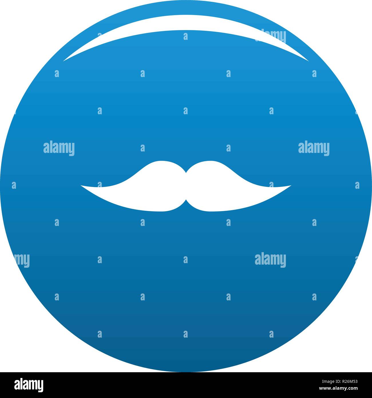 Movie whiskers icon vector blue circle isolated on white background ...