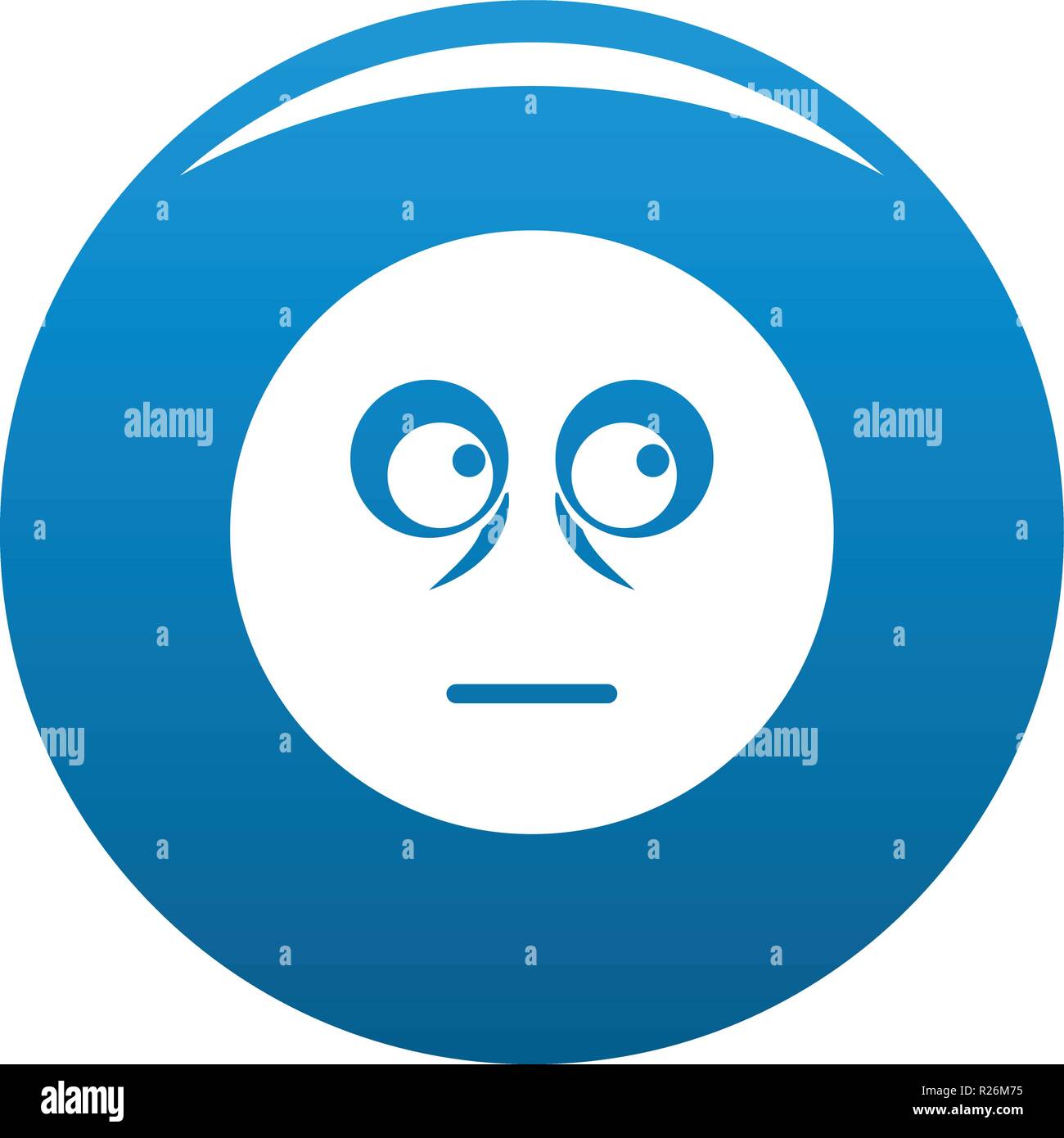 Smile icon vector blue circle isolated on white background Stock Vector ...