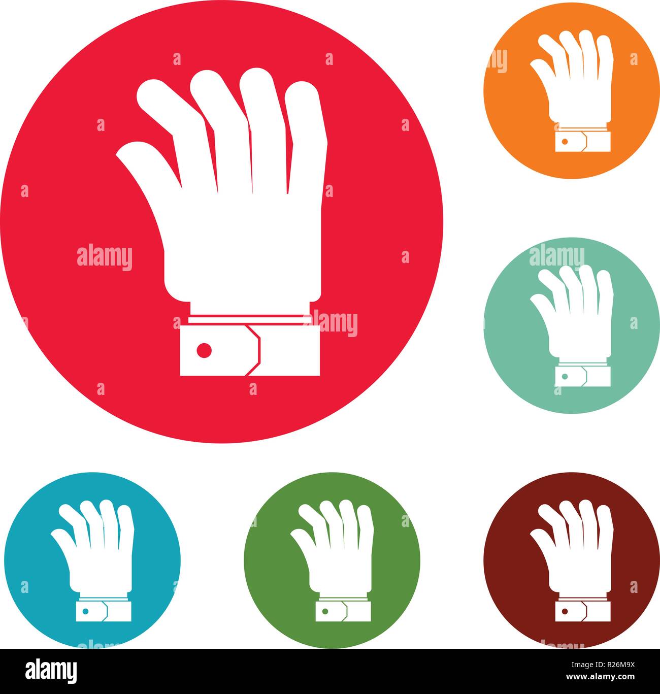 Hand icons circle set vector isolated on white background Stock Vector Image & Art - Alamy