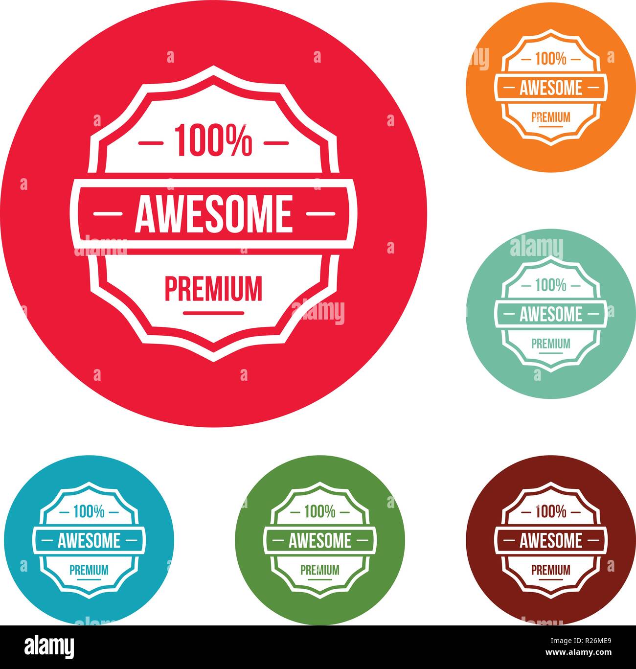 Awesome logo. Simple illustration of awesome vector logo for web Stock ...