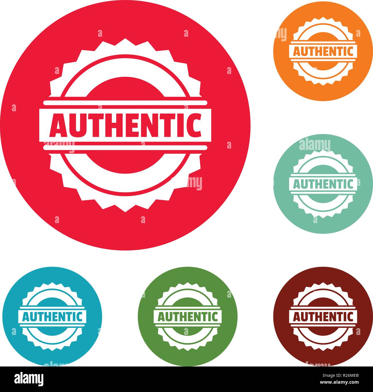 Authentic logo. Simple illustration of authentic vector logo for web ...