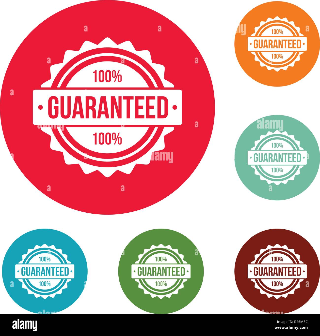 Guaranteed logo. Simple illustration of guaranteed vector logo for web ...
