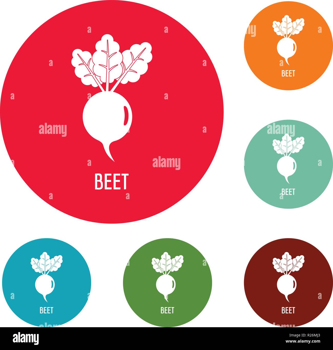 Beet icons circle set vector isolated on white background Stock Vector Image & Art - Alamy