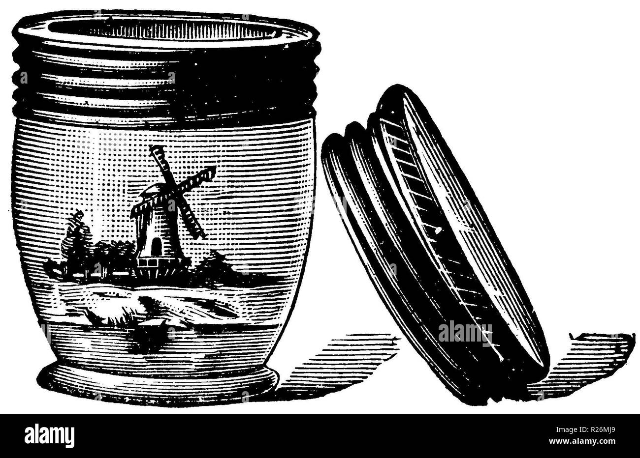 Tin for boiling eggs in water vapor, anonym;anonym Stock Photo - Alamy