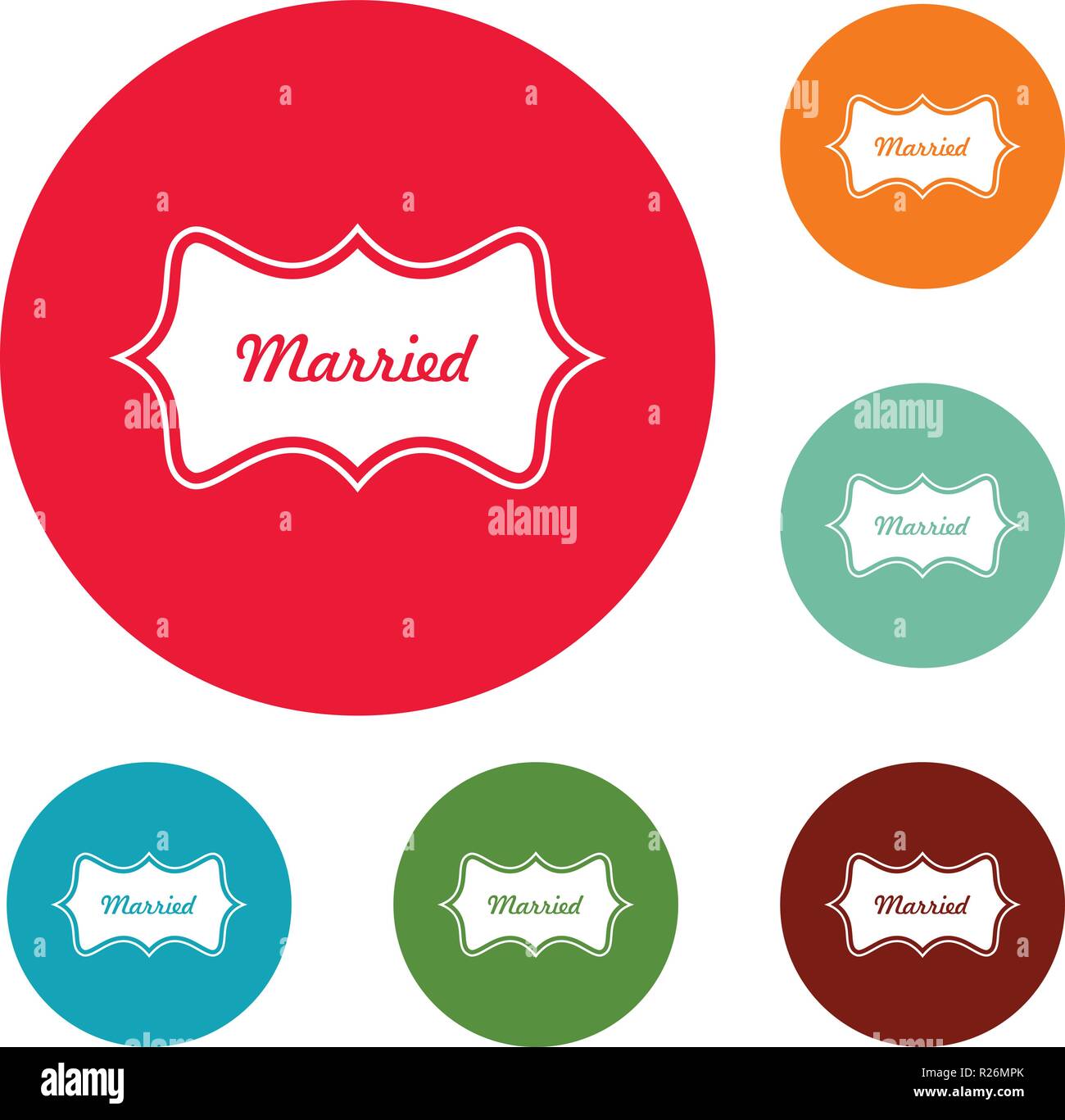 Celebration label icons circle set vector isolated on white background ...