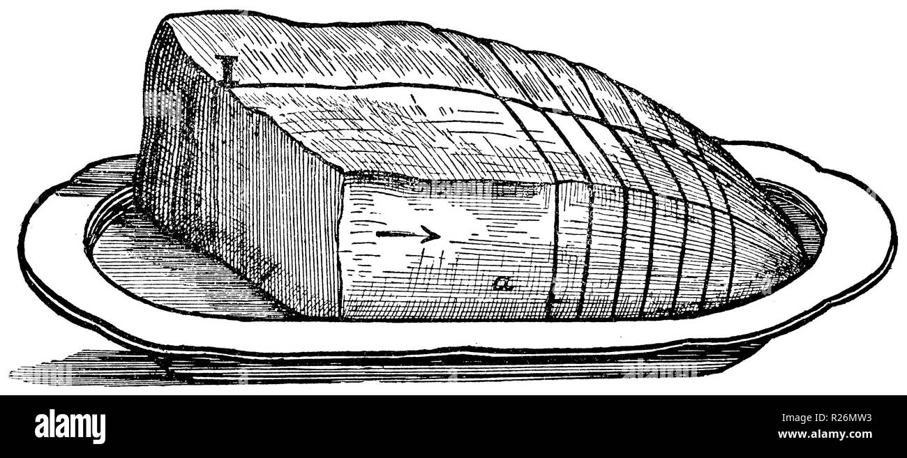 Black white drawing roast beef hi-res stock photography and images - Alamy