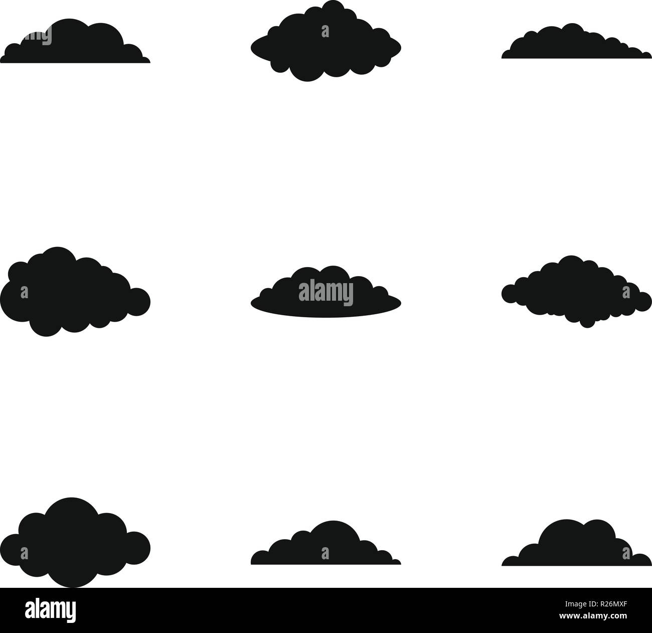 Fog icons set. Simple set of 9 fog vector icons for web isolated on ...