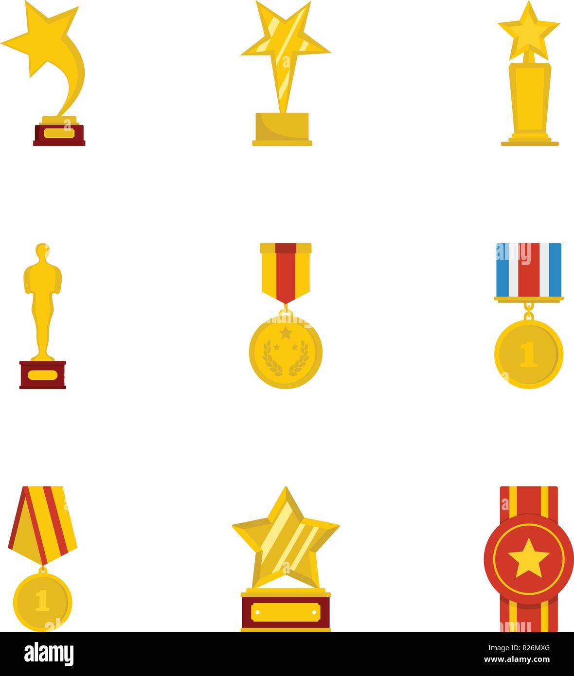 Commend icons set. Cartoon set of 9 commend vector icons for web ...