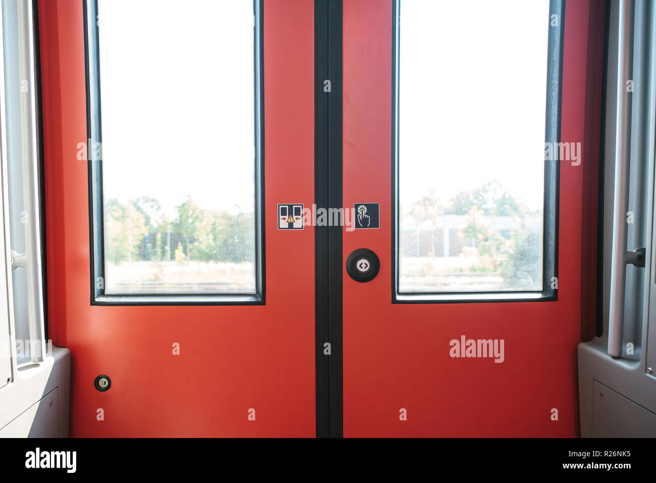Train door button hi-res stock photography and images - Alamy