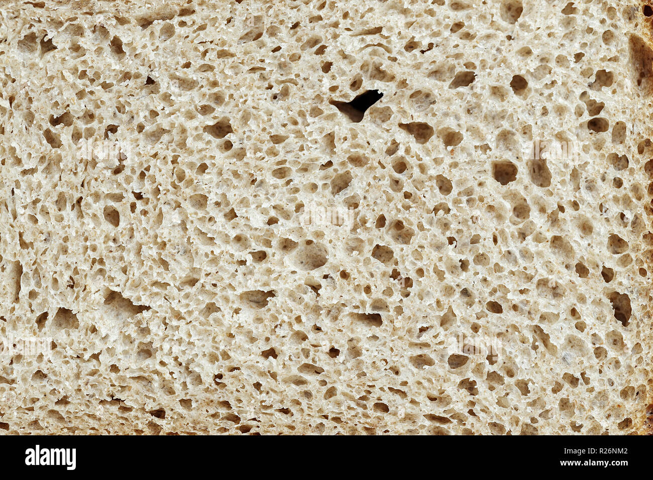 Texture of white bread, photo of a sliced piece of bread, close-up ...