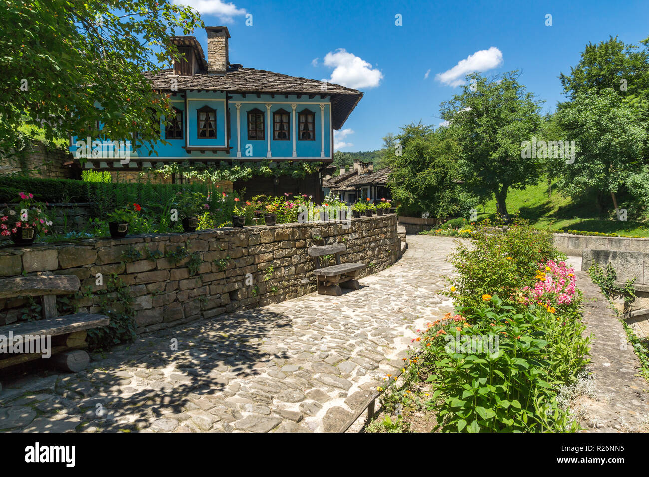 ETAR, GABROVO, BULGARIA- JULY 6, 2018: Old house in Architectural ...
