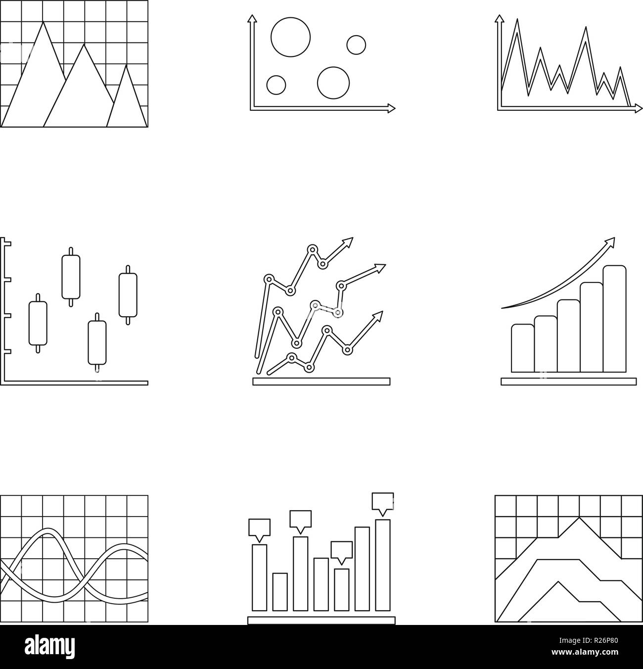 Information stand icons set. Outline set of 9 information stand vector ...