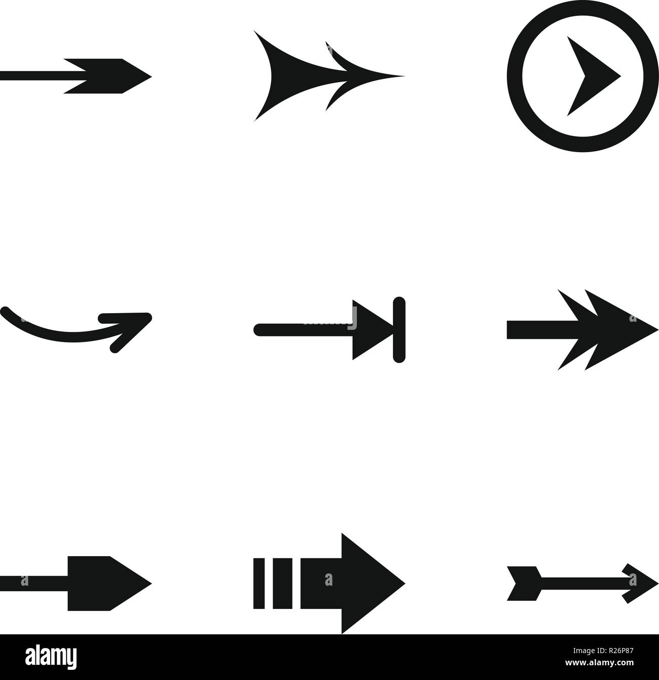 Connecting link icons set. Simple set of 9 connecting link vector icons ...