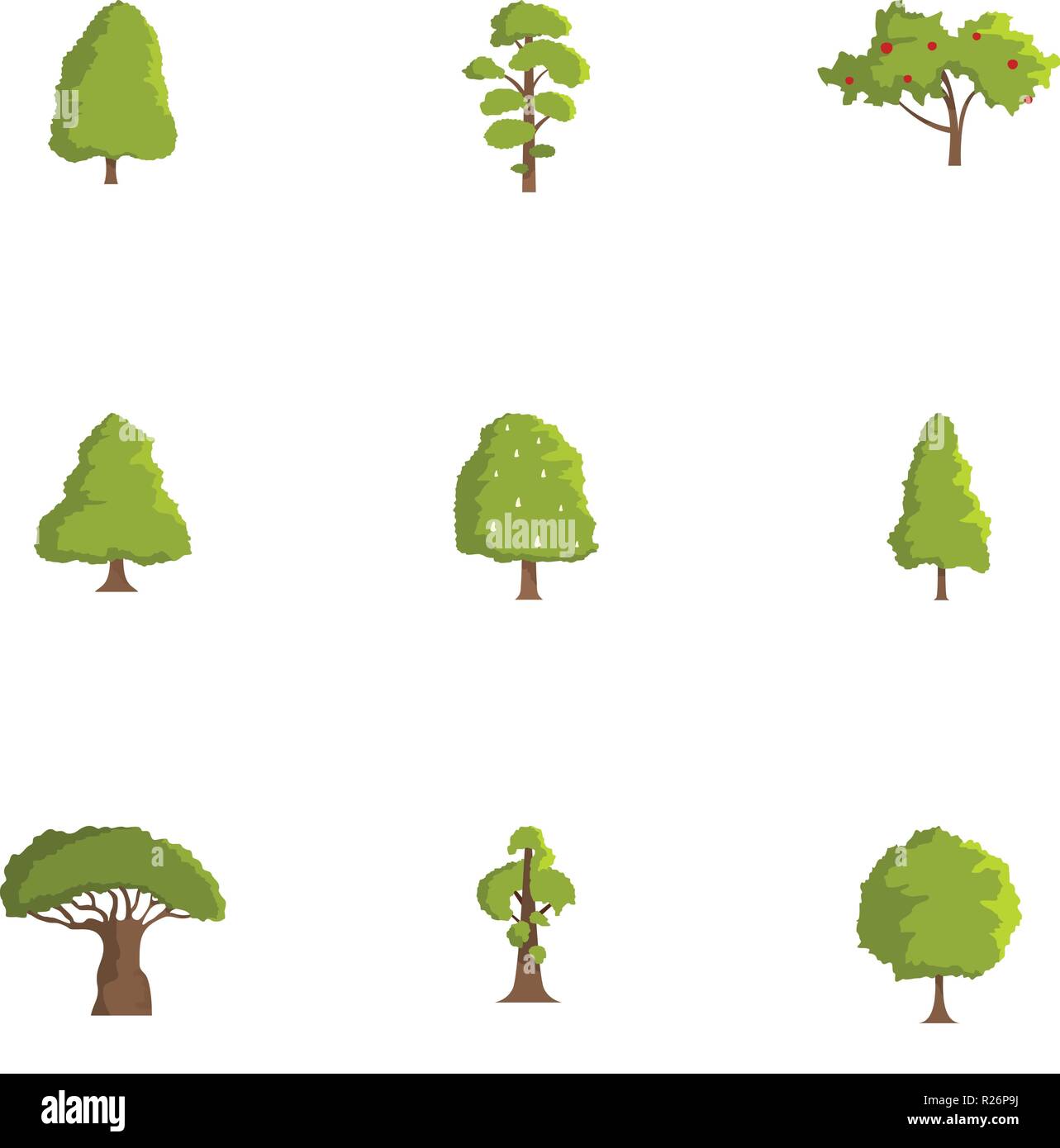 Beam icons set. Cartoon set of 9 beam vector icons for web isolated on ...