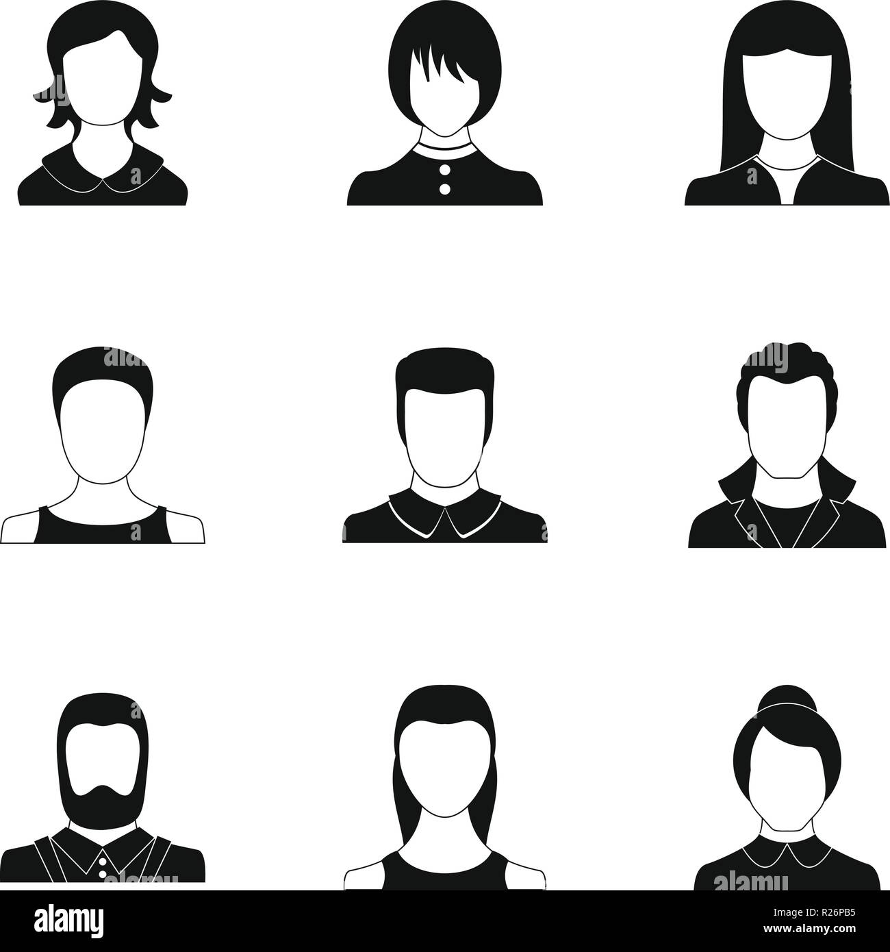 Idol icons set. Simple set of 9 idol vector icons for web isolated on ...