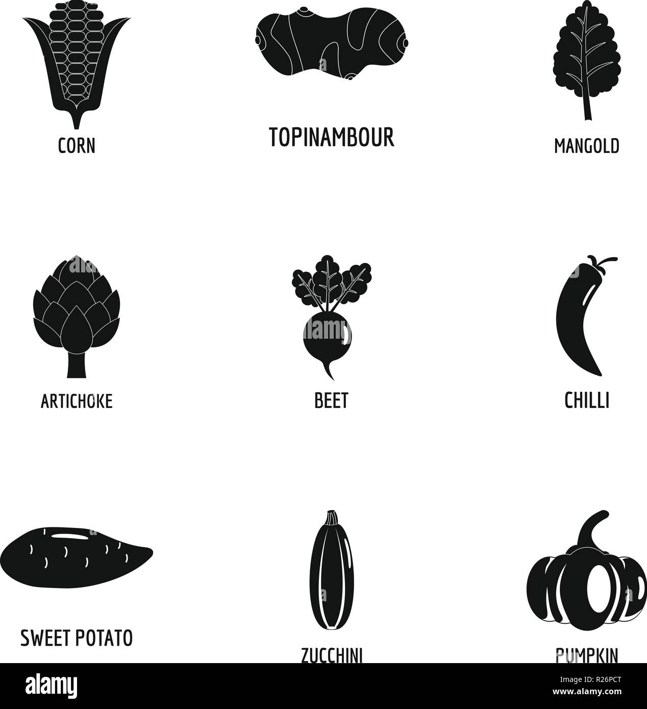 Green mixture icons set. Simple set of 9 green mixture vector icons for ...