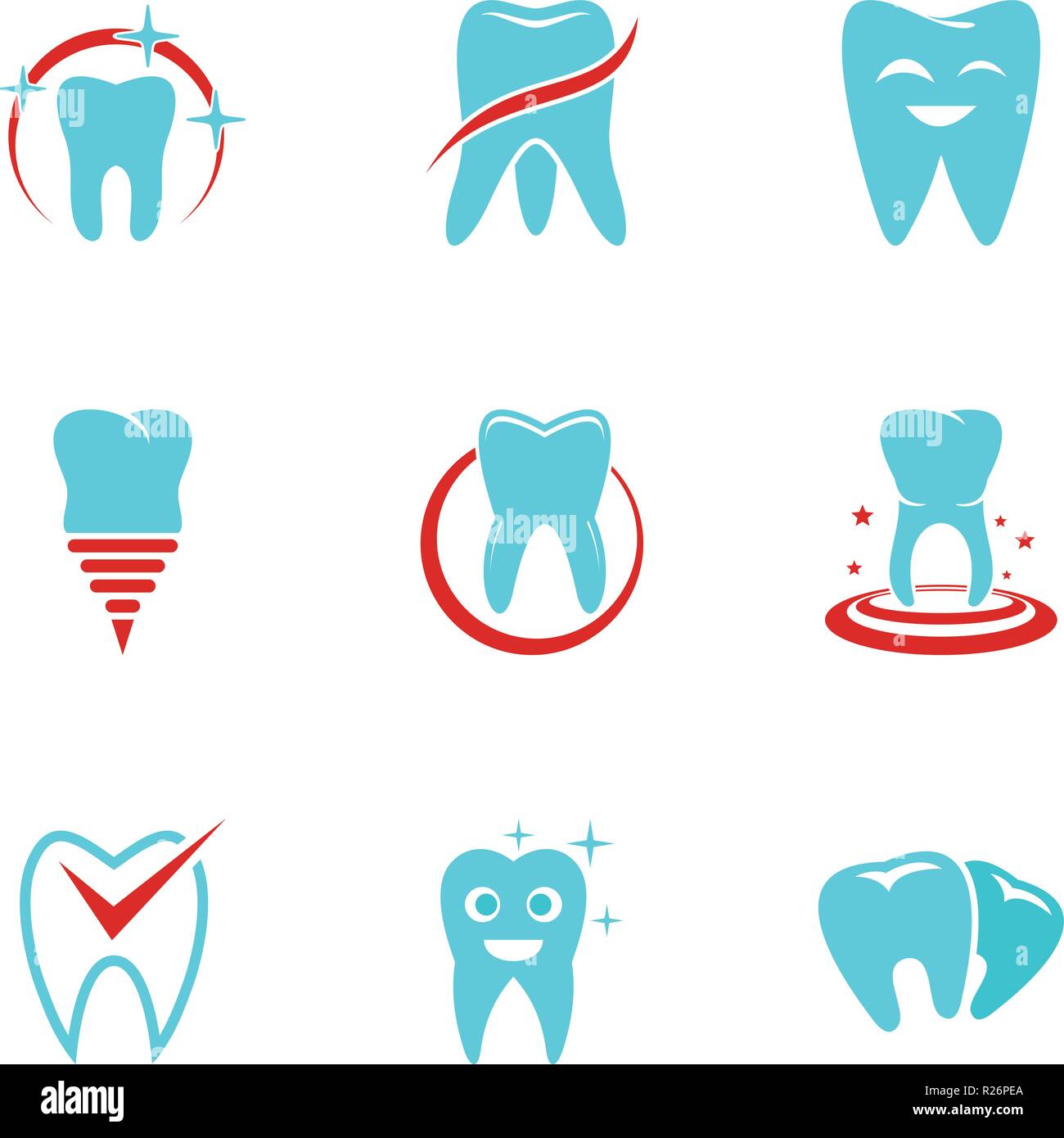 Polyclinic icons set. flat set of 9 polyclinic vector icons for web ...