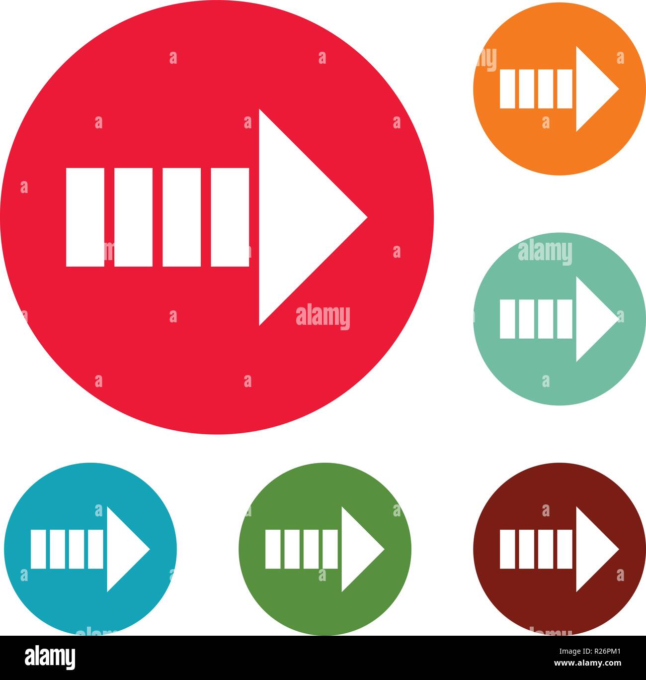 Arrow icons circle set vector isolated on white background Stock Vector Image & Art - Alamy