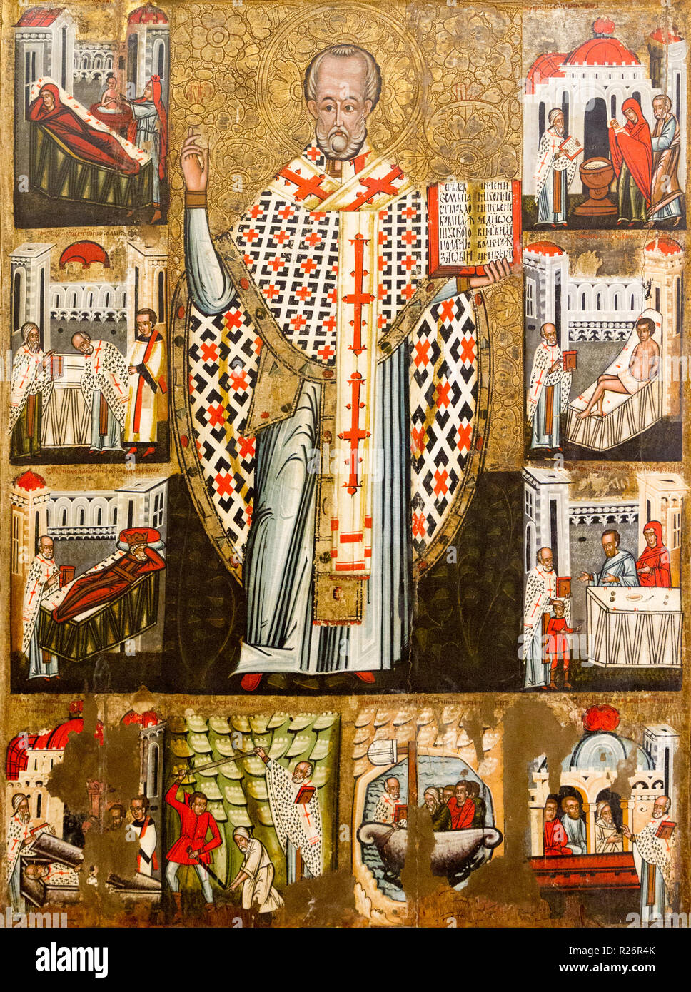 An icon of Saint Nicholas of Myra (also known as Nicholas of Bari or ...