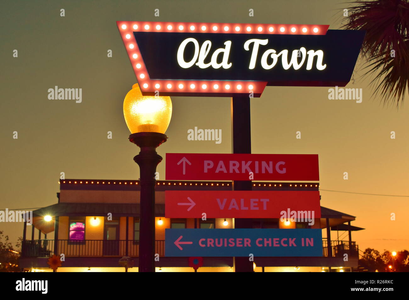 Orlando, Florida; October 31, 2018 Old Town iluminated sign at 192 ...