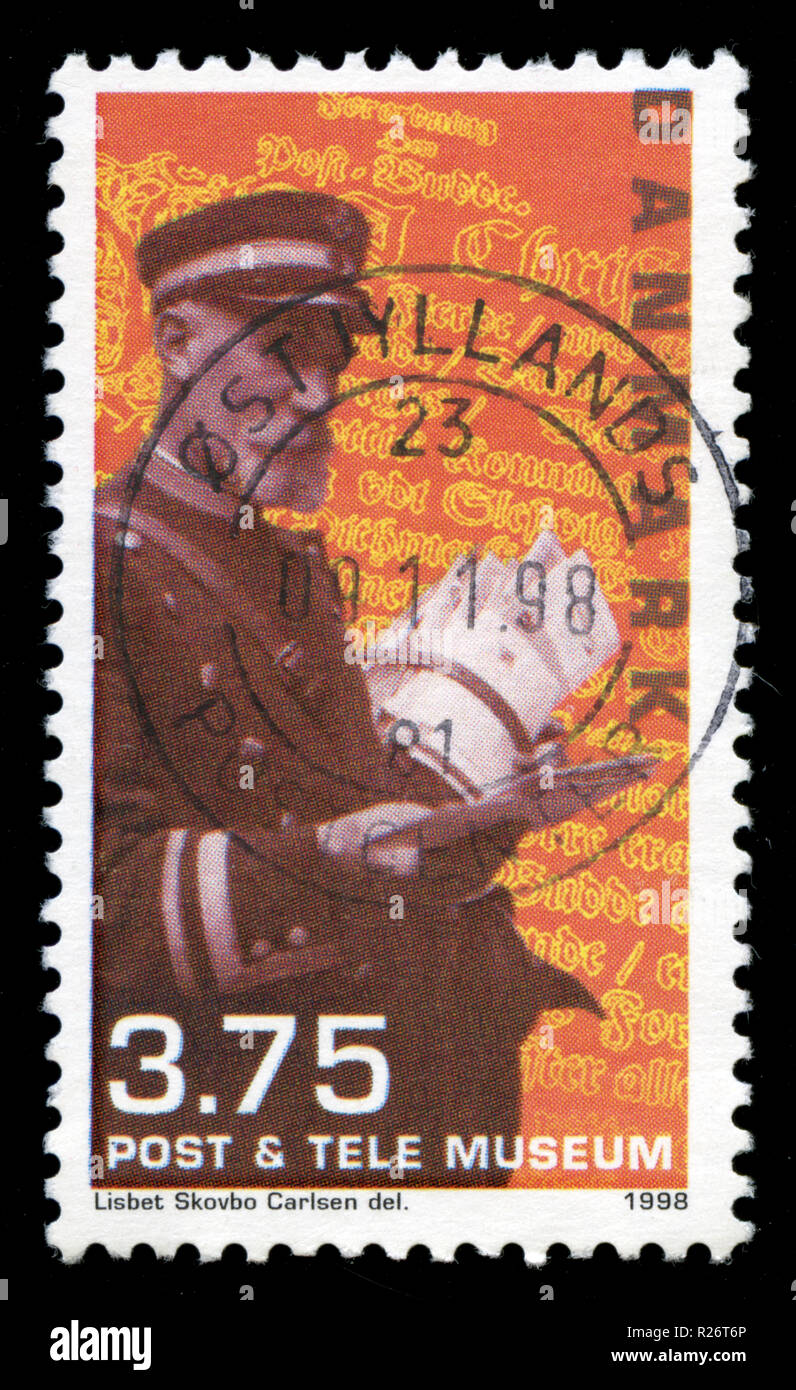 Postmarked stamp from Denmark in the series issued in Stock Photo - Alamy