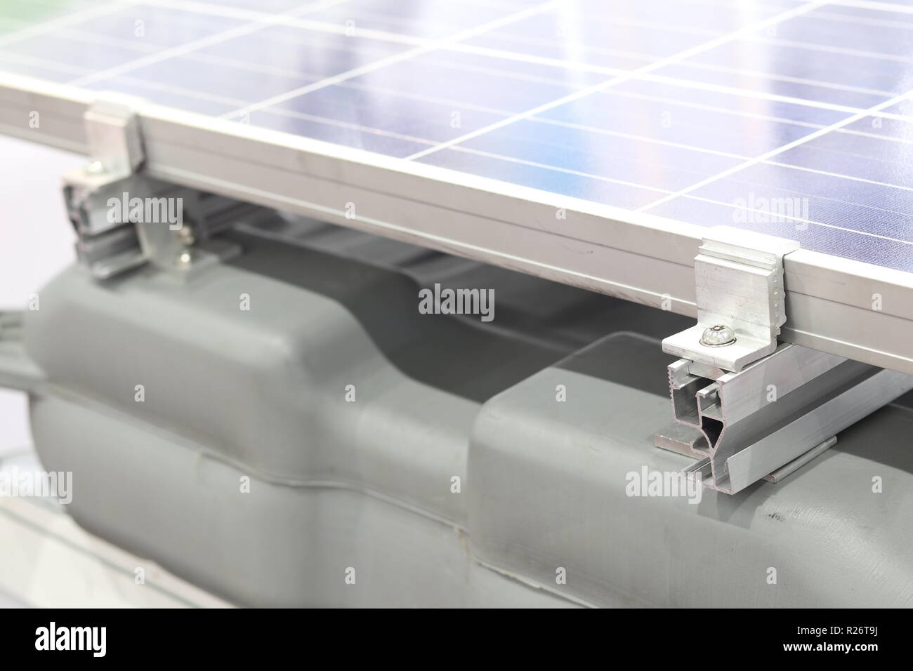 Mounting Clamp of Solar panel ; Installation Stock Photo - Alamy