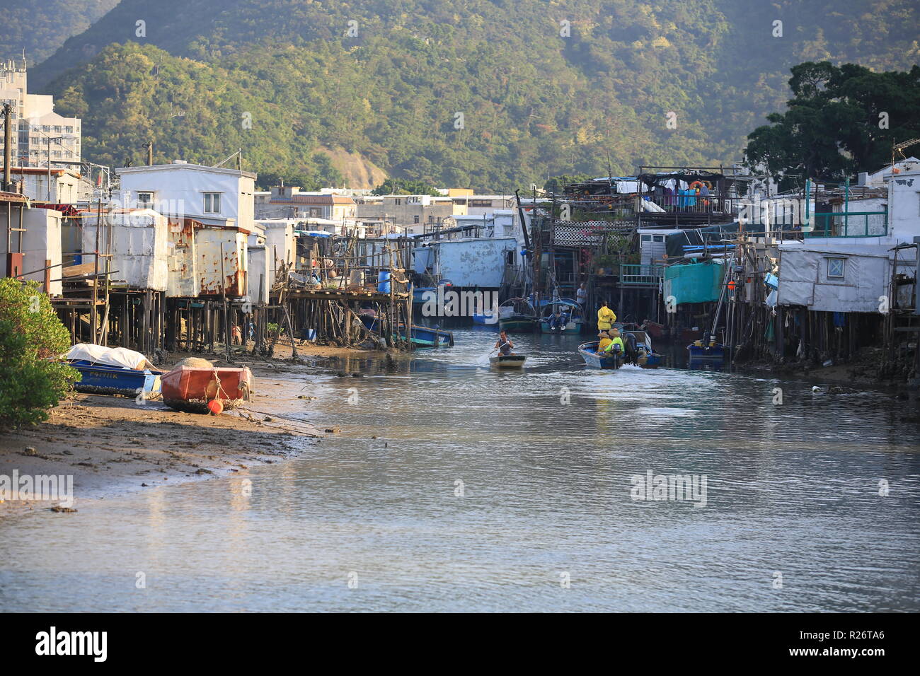 Hong kong tai o lantau island fishing village stilt house hi-res stock ...