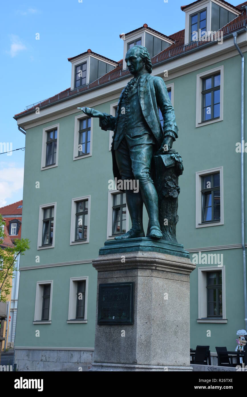View in the historical town of Weimar, Thuringia, Germany Stock Photo ...