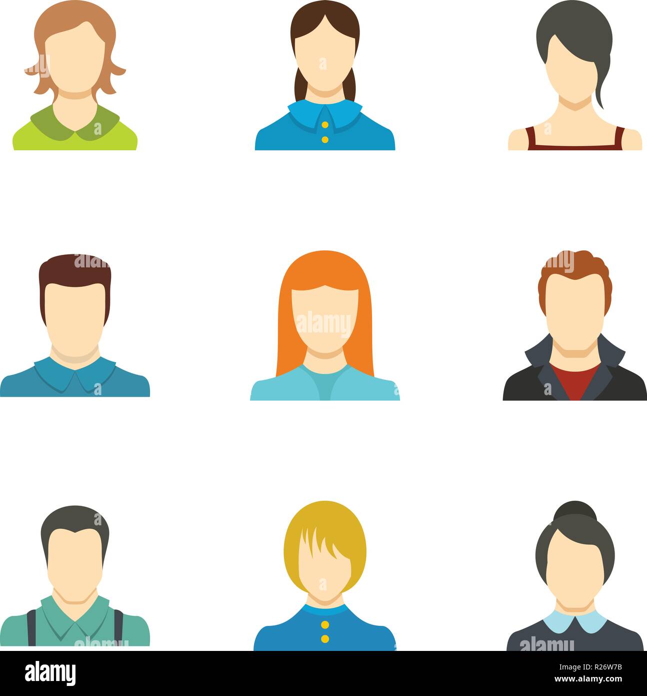 Originality icons set. flat set of 9 originality vector icons for web ...