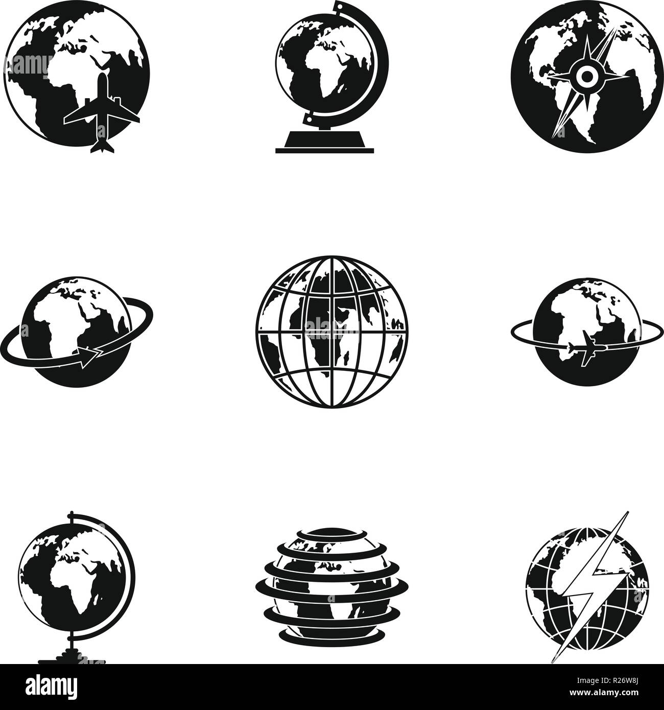Universal icons set. Simple set of 9 universal vector icons for web ...