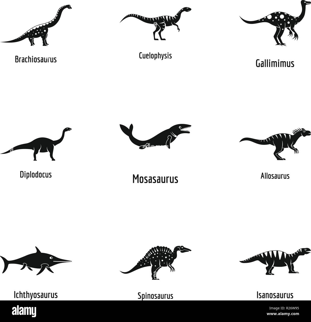 Lizard icons set. Simple set of 9 lizard vector icons for web isolated ...