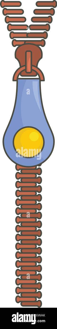 Fashion zip icon. Cartoon illustration of fashion zip vector icon for ...