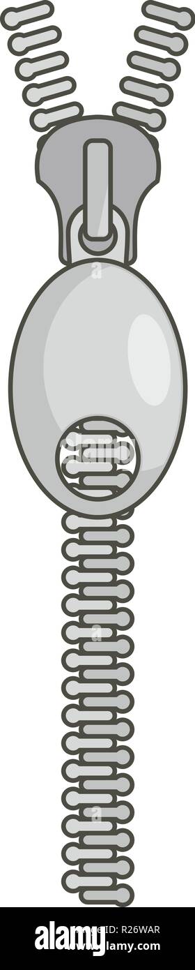 Oval zip icon. Cartoon illustration of oval zip vector icon for web Stock Vector Image & Art - Alamy