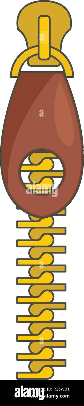 Zip with hole icon. Cartoon illustration of zip with hole vector icon ...