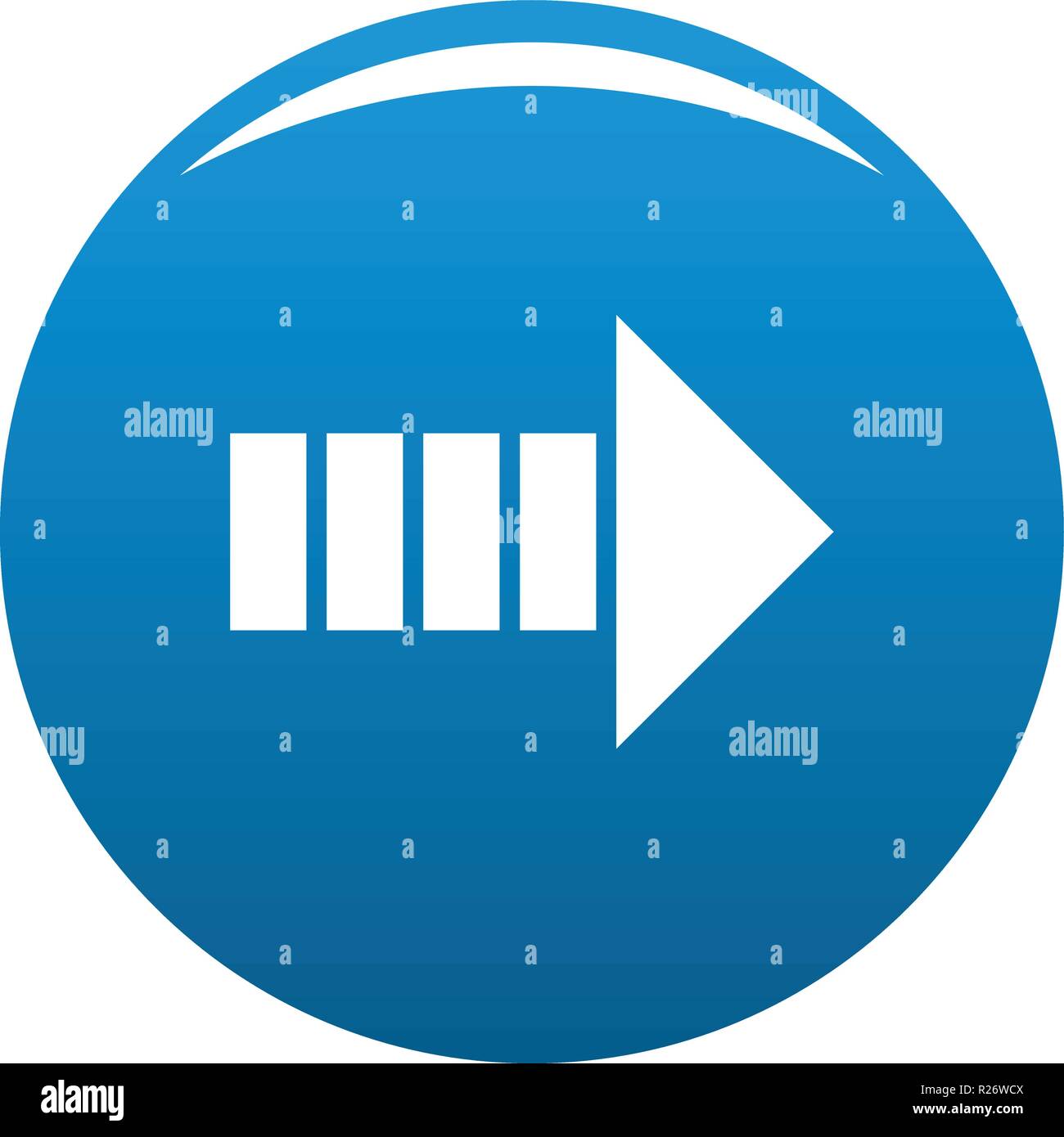 Arrow icon vector blue circle isolated on white background Stock Vector ...