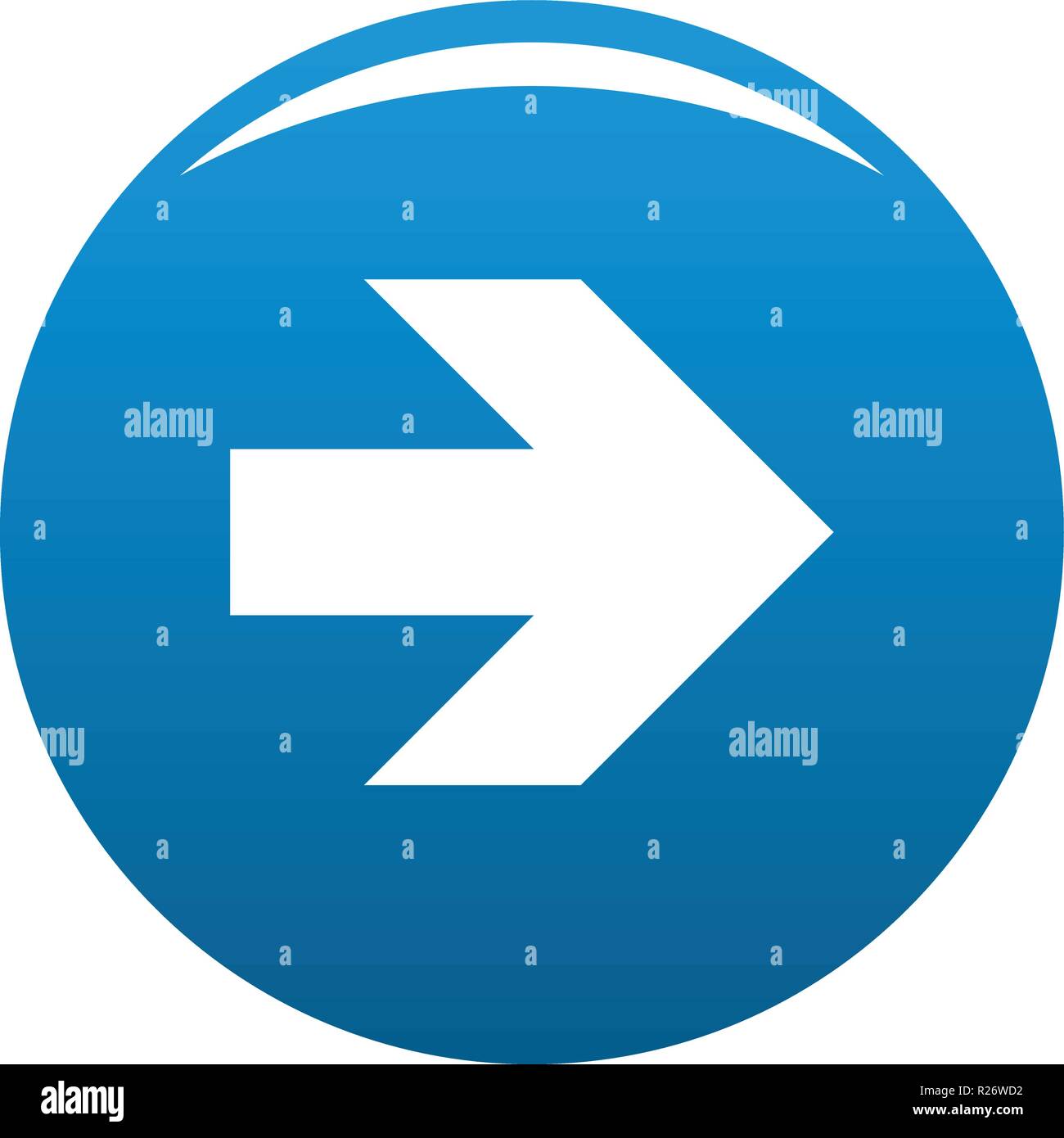 Arrow icon vector blue circle isolated on white background Stock Vector ...