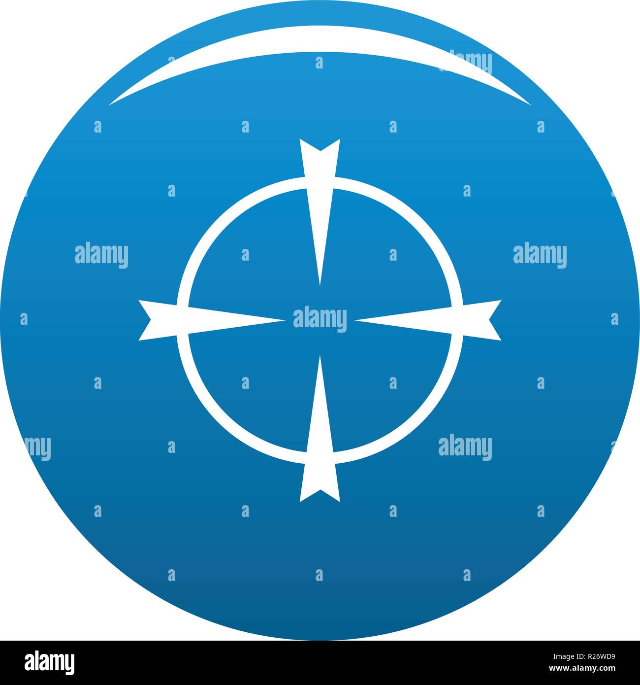 Optical radar icon vector blue circle isolated on white background ...