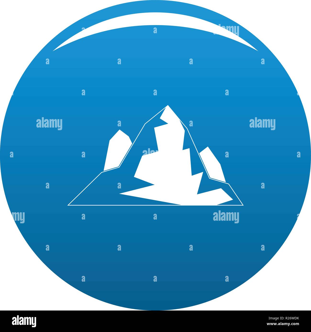 Iceberg icon vector blue circle isolated on white background Stock ...