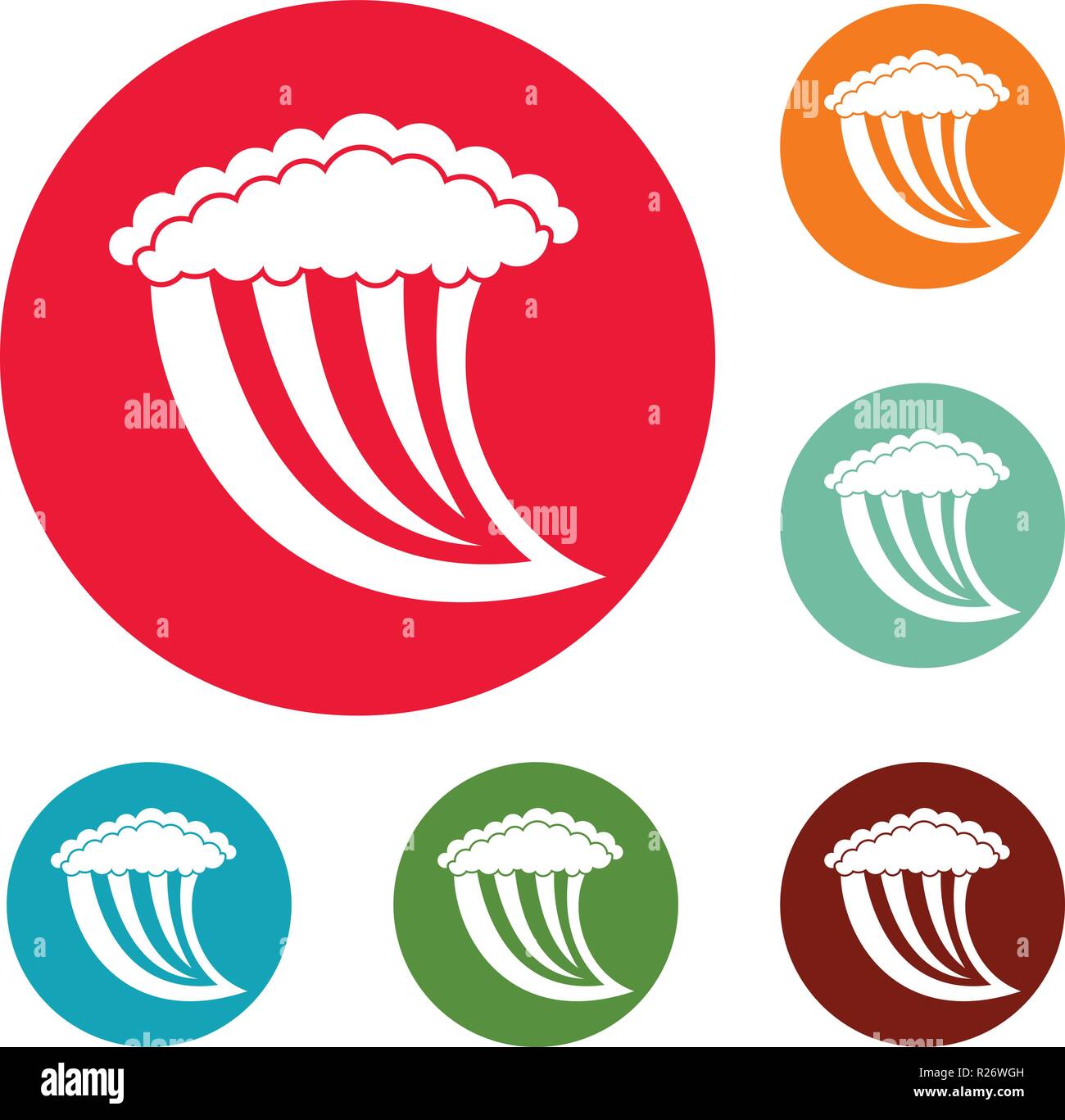 Wave water icons circle set vector isolated on white background Stock ...