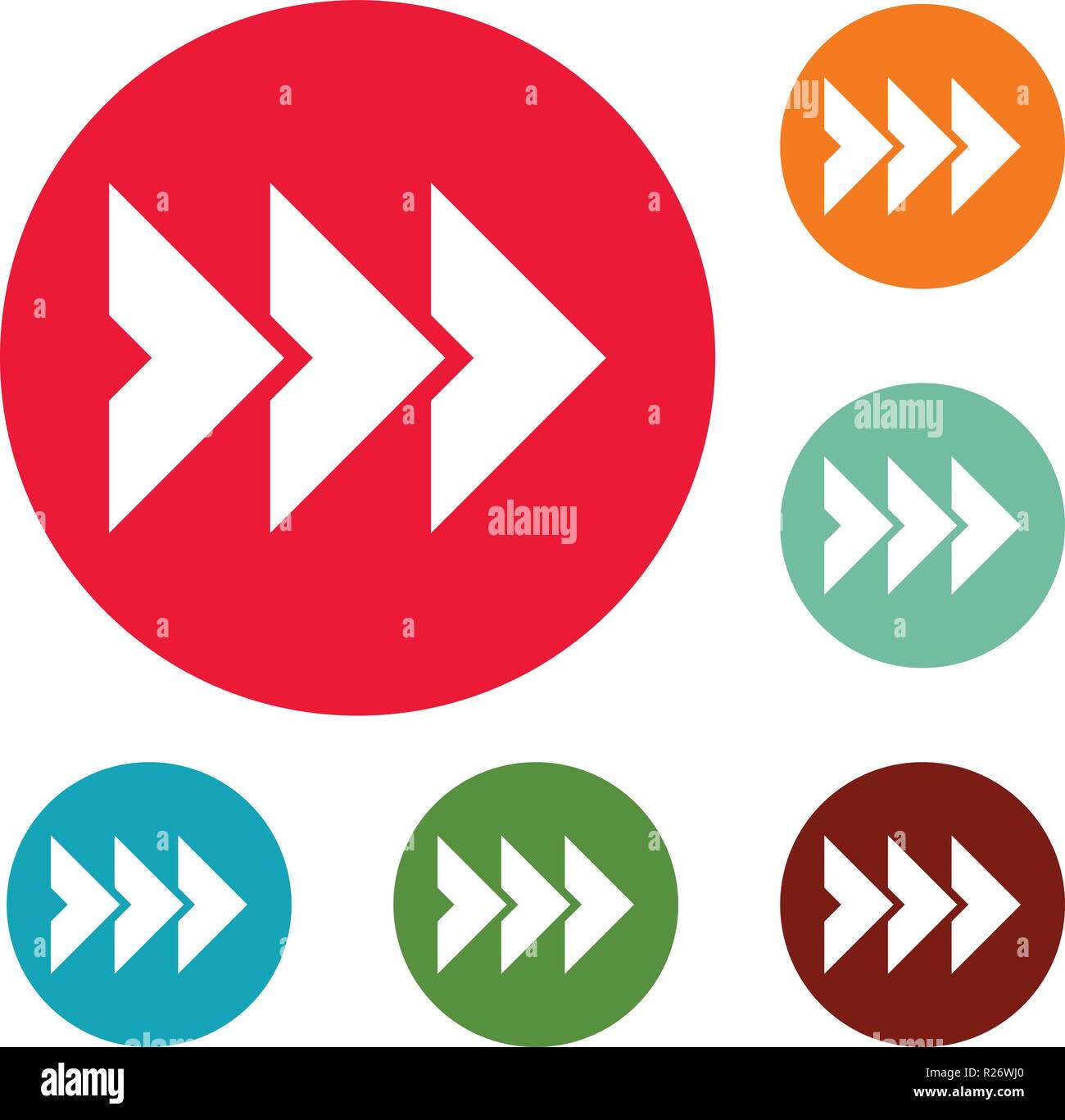 Arrow icons circle set vector isolated on white background Stock Vector Image & Art - Alamy