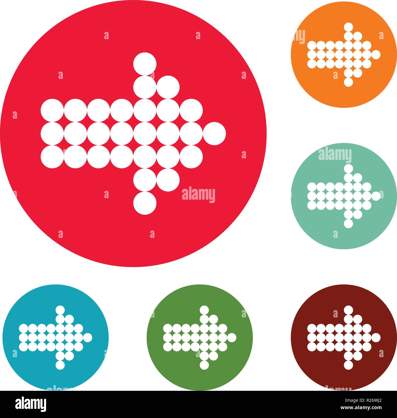 Arrow icons circle set vector isolated on white background Stock Vector Image & Art - Alamy