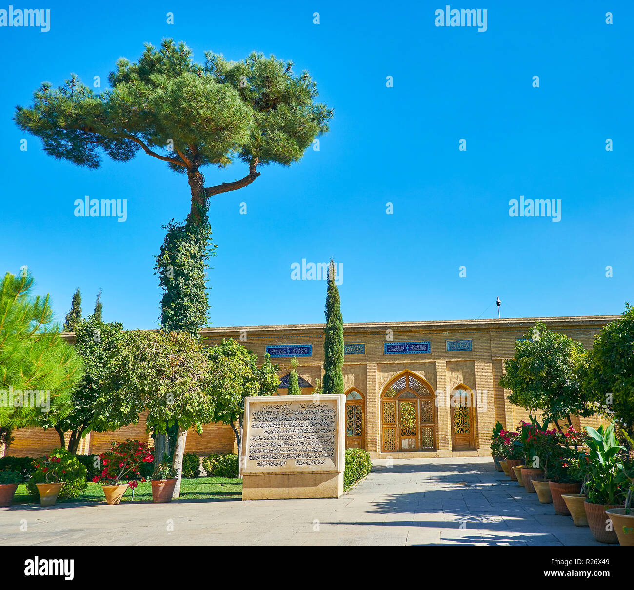 SHIRAZ, IRAN - OCTOBER 13, 2017: Mussala Gardens are best place for the ...