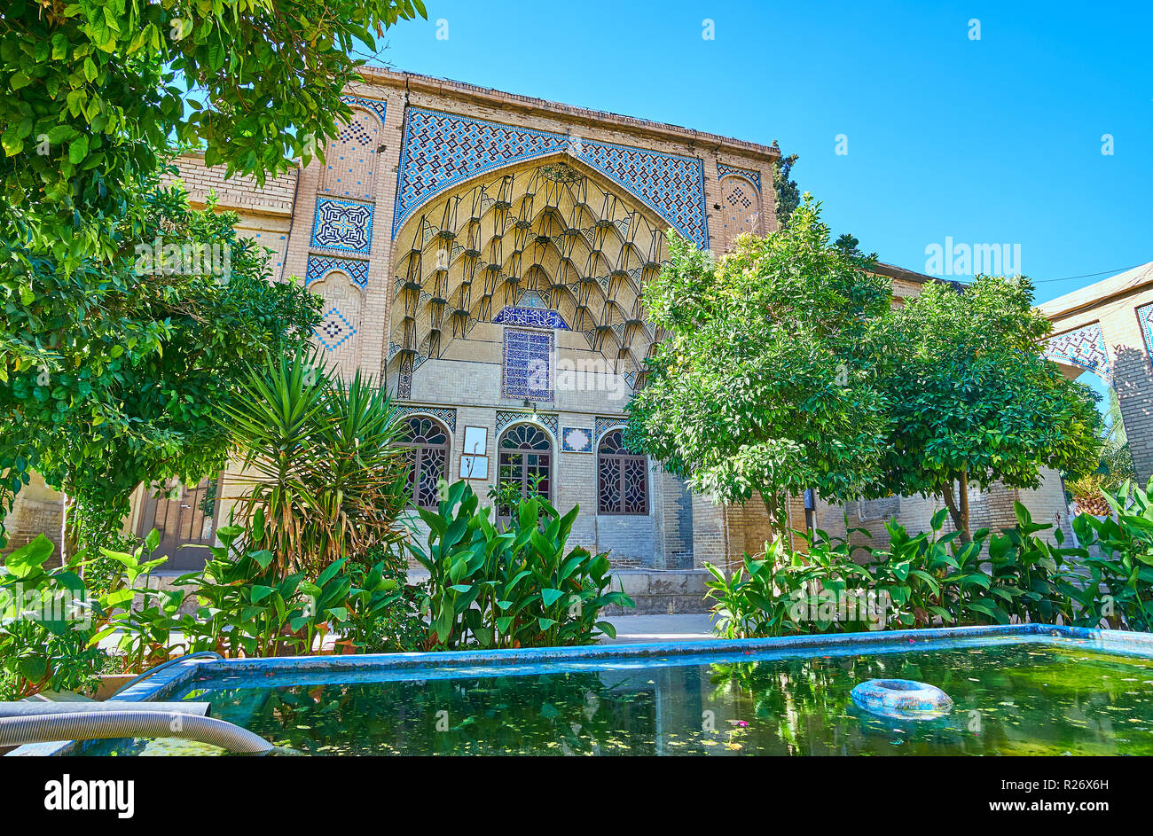 The greenery of Mussala gardens hides the scenic Persian style portal ...