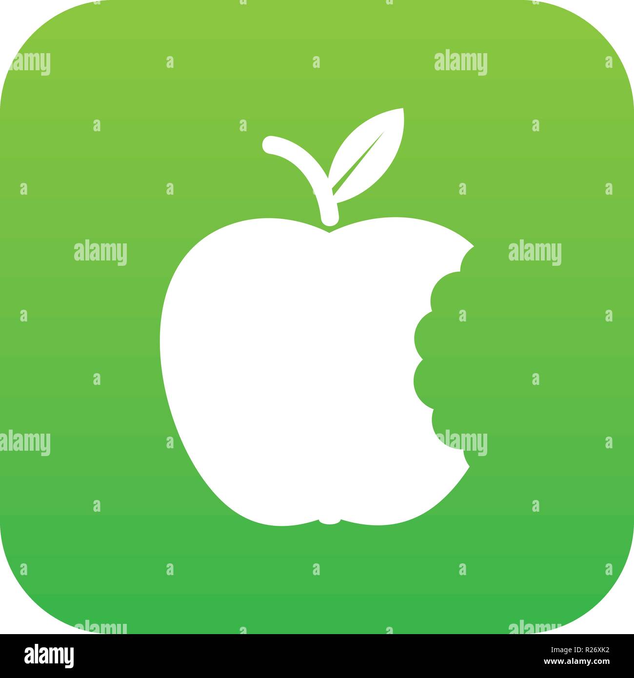 Bite apple icon green vector Stock Vector Image & Art - Alamy