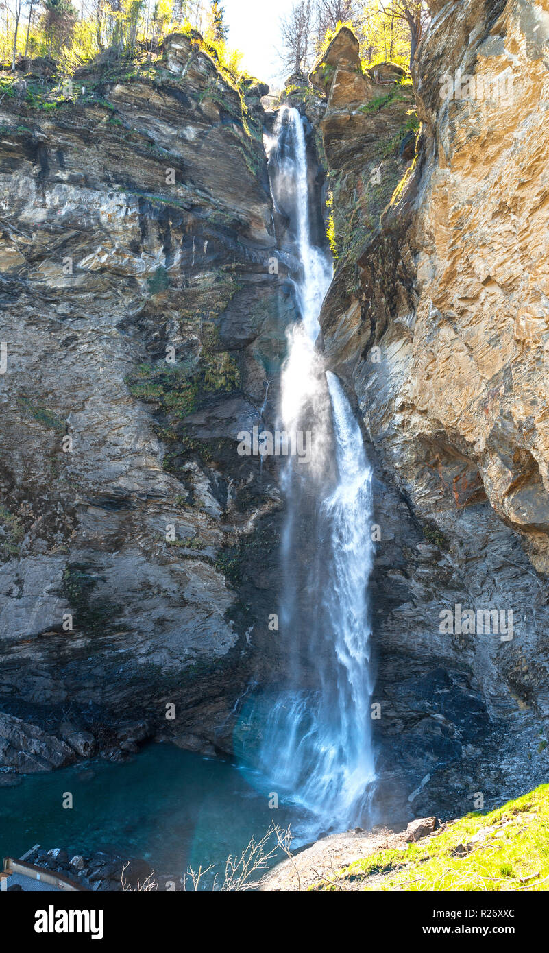 Reichenbach waterfall in Swiss Alps Stock Photo - Alamy