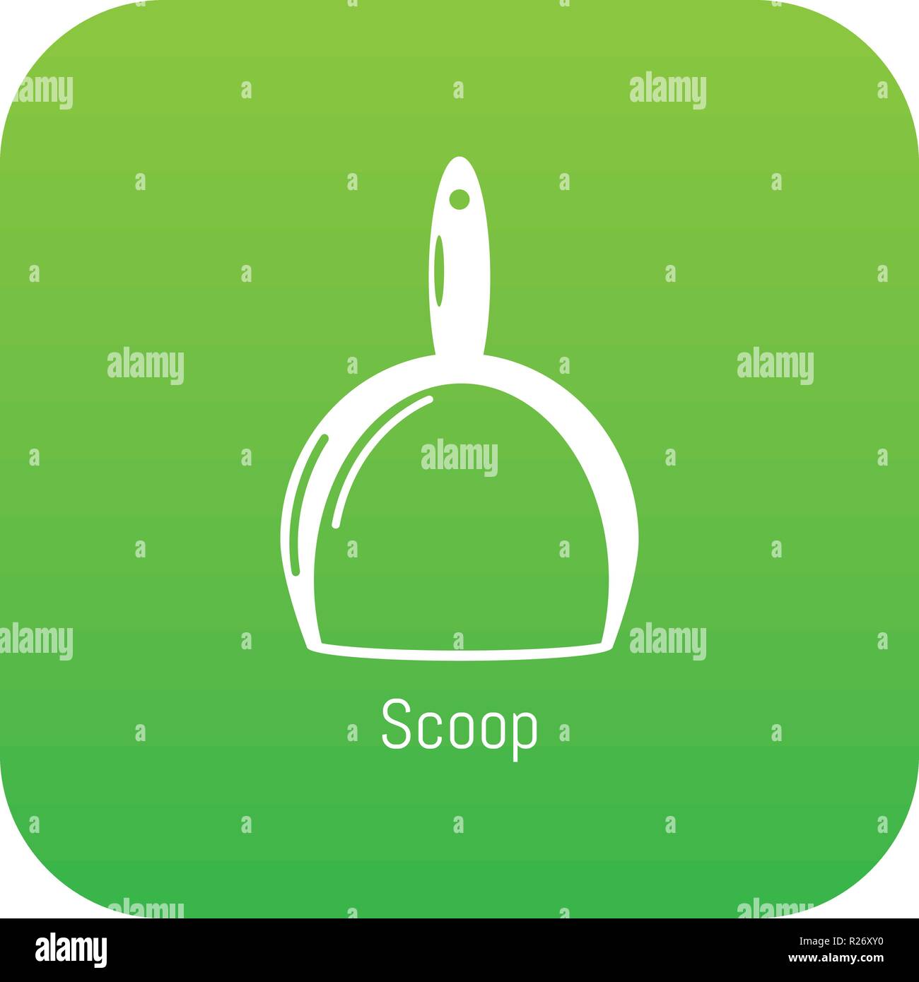 Scoop cleaning icon green vector Stock Vector Image & Art - Alamy